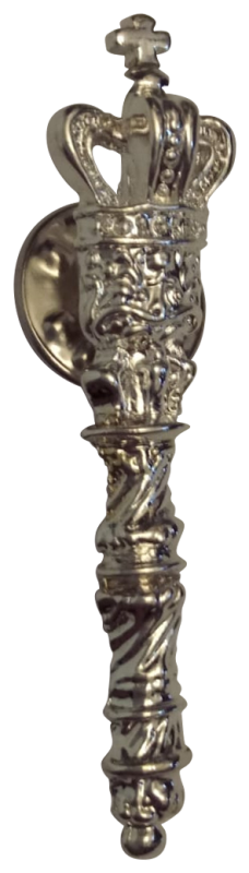 Silver Mace Badge (with butterfly pin) - The Guild of Mace-Bearers